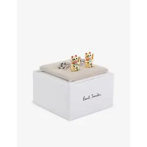Paul Smith Lucky Cat Copper And Zinc Cufflinks