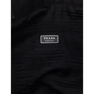 Prada Large Re-nylon Woven Tote Bag - Black
