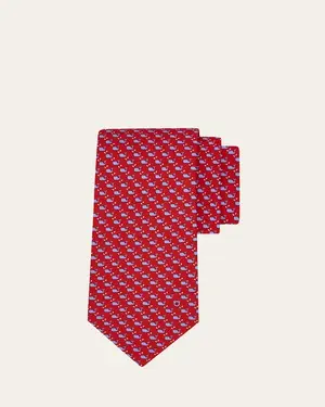 FERRAGAMO Ferragamo Whale Micro-Print Neck Tie Frossoaz