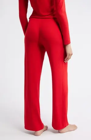 OPEN EDIT Daydream Rib Lounge Pants - Red Salsa
