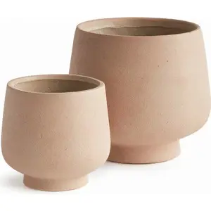 NAPA HOME & GARDEN Mesa Flowerpot Planters Set Of 2 - Gray
