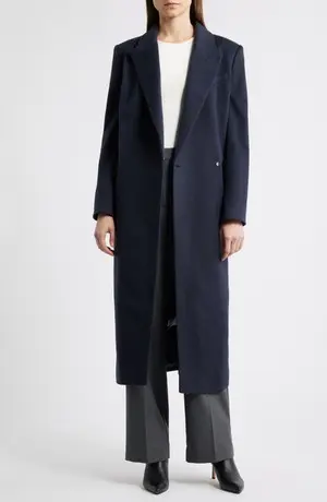 BOSS Callafy Cashmere Coat - Dark Blue