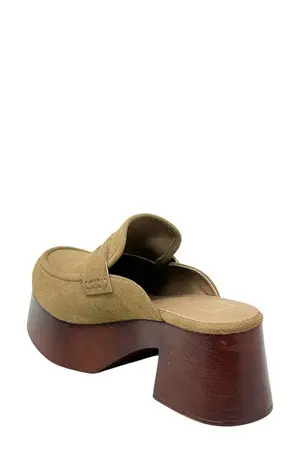 SHU SHOP Luella Platform Loafer Mule - Taupe