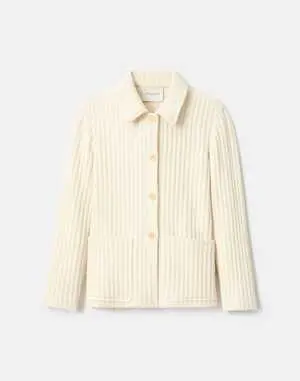 Lafayette 148 New York Merino Wool And Cashmere Patch Pocket Jacket