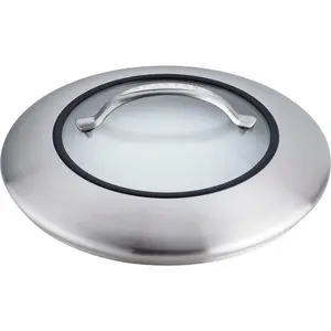 SCANPAN Ctx 10.25 Inch Steel & Glass Lid - Silver