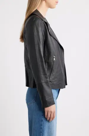Caslon Leather Moto Jacket