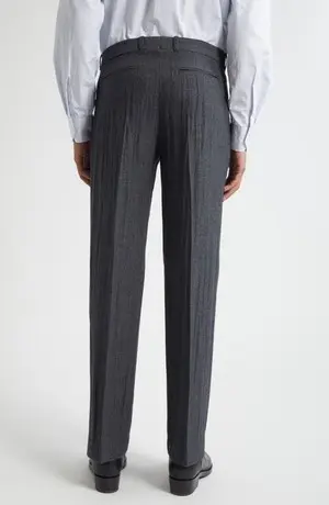 Our Legacy Slack Plissé Virgin Wool Blend Bootcut Trousers