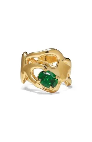 Lady Grey Isla Ring - Gold/green