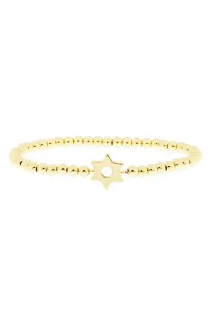 MARLYN SCHIFF Star Of David Stretch Bracelet - Gold
