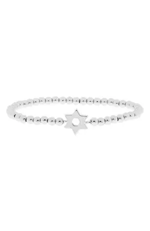 MARLYN SCHIFF Star Of David Stretch Bracelet - Silver