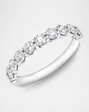 Memoire Petite Prong 9-stone Diamond Band - Platinum