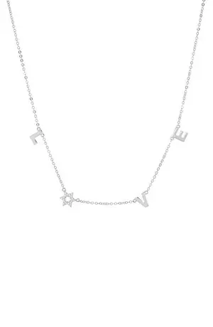 MARLYN SCHIFF Star Of David 'love' Necklace - Sterling Silver