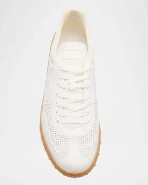 Valentino Garavani Perforated Napa Leather Low-top Sneakers - Grey Multi