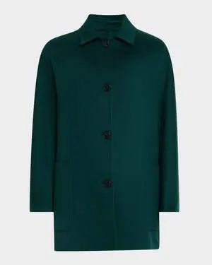 Max Mara Lembi Single-breasted Cashmere Coat - Green