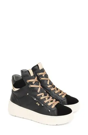NEROGIARDINI Quilted High-top Sneakers - Black