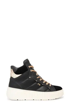 NEROGIARDINI Quilted High-top Sneakers - Black