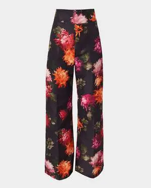 Floral Print Trousers