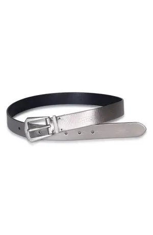 ALLSAINTS Metallic Leather Western Belt