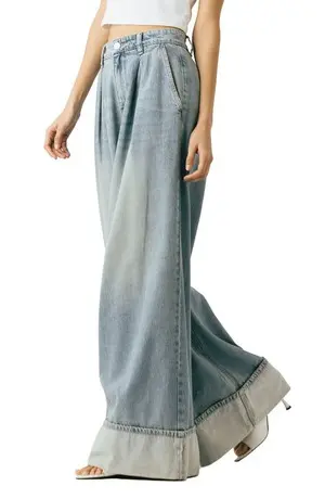 Blanknyc Pleated Wide-leg Jeans