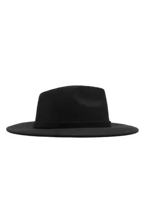 Mango Wool Felt Fedora - Black