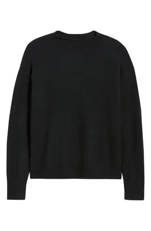 Caslon Funnel Neck Rib-trim Sweater - Black