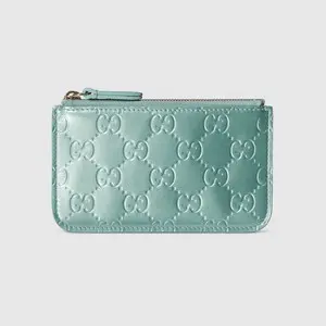 Gucci Gg Emblem Key Pouch - Blue