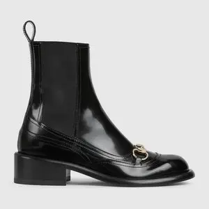 Gucci Horsebit Patent Leather Boots