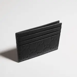 Gucci Gg Emblem Card Case Leather