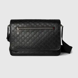 Gucci Gg Emblem Medium Crossbody Bag - Black