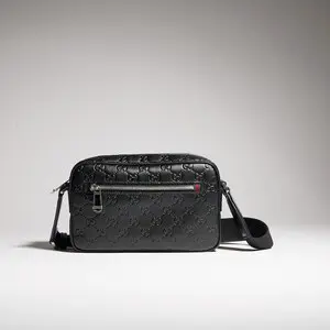 Gucci Gg Emblem Small Crossbody Bag - Black