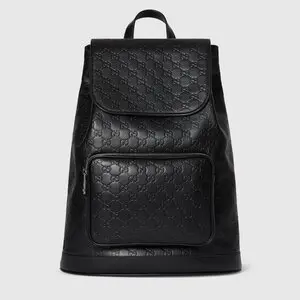 Gucci Gg Emblem Medium Backpack - Black