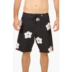 VAST Floral Stretch Board Shorts - Black