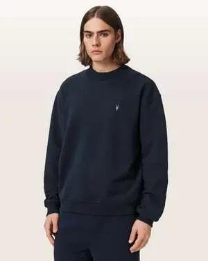 ALLSAINTS Asher Ramskull Oversized Sweatshirt - Blue