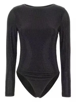TWENTY FOURHAITCH Arches Rhinestones Long-sleeve Body - Black