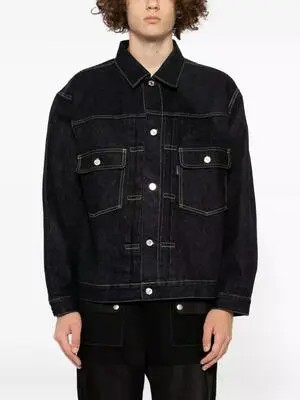 MASTERMIND WORLD Logo-print Denim Trucker Jacket