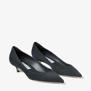 JIMMY CHOO Amelia Suede Kitten Heel Pumps