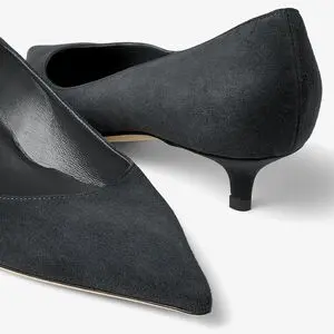JIMMY CHOO Amelia Suede Kitten Heel Pumps