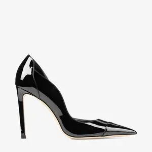 JIMMY CHOO Brigitte 100 Patent Leather Pumps - Black