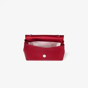 JIMMY CHOO Soft Bow Mini Bag With Crystal Bow - Ruby Red/silver