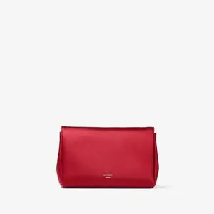 JIMMY CHOO Soft Bow Mini Bag With Crystal Bow - Ruby Red/silver