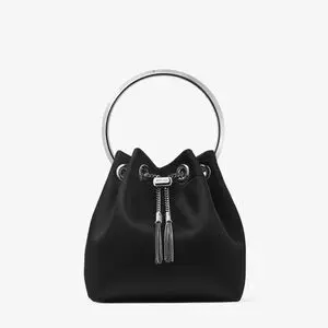 JIMMY CHOO Bon Bon Satin Handbag With Metal Handle