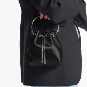 JIMMY CHOO Bon Bon Satin Handbag With Metal Handle
