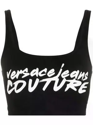 Versace Logo-print Crop Top