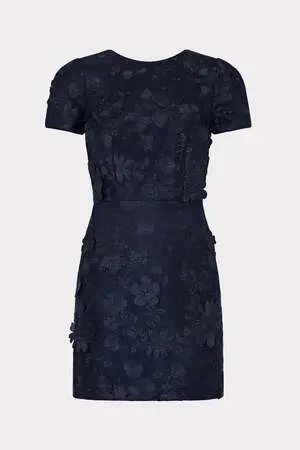 MILLY Floral Embroidered Mini Dress