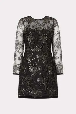MILLY Adele Embroidered Mini Dress