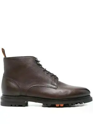 Santoni Lace-up Leather Boots