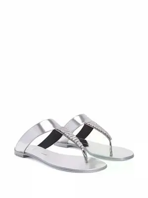 GIUSEPPE ZANOTTI Cleta Crystal-embellished Sandals - Silver