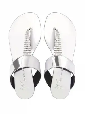 GIUSEPPE ZANOTTI Cleta Crystal-embellished Sandals - Silver