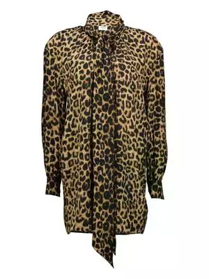 Saint Laurent Animal Print Dresses