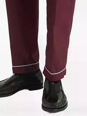 Prada Piped-trim Cotton Trousers